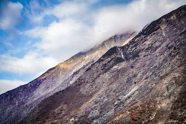 The Atmosphere of the Mountain Stock Image - Image of plateau, windy ...