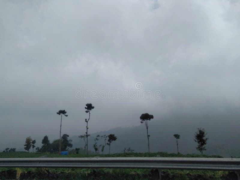 The Atmosphere of the Mountains in the Cool Cangar Malang Stock Photo ...
