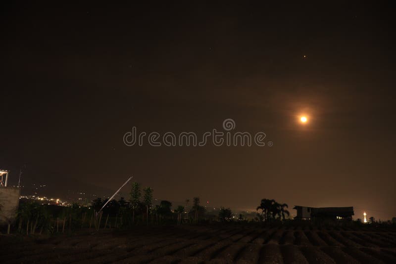 Very Beautiful Night View of the Full Moon, Stock Image - Image of ...