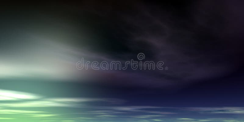 Alien Planet Sky. 3D Rendering Stock Illustration - Illustration of ...