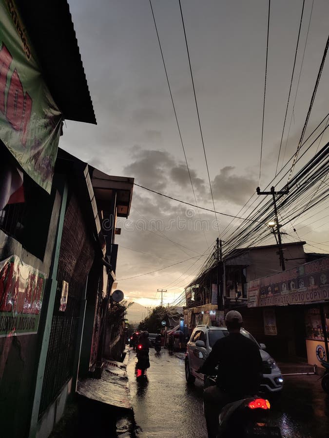 The Atmosphere after the Rain Fell on the Land of Pasundan Editorial ...