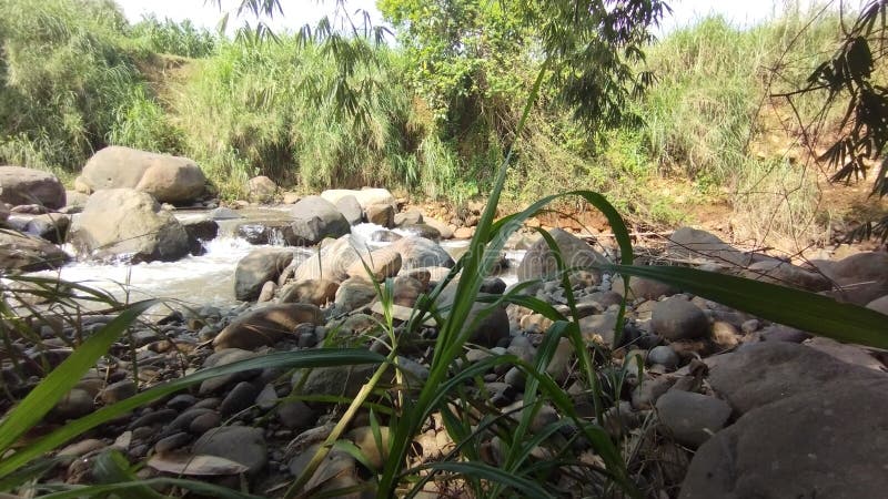 The Atmosphere of a River in Asia Full of Rocks Stock Image - Image of ...