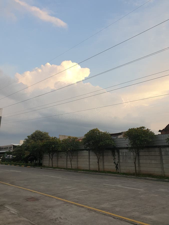 The Atmosphere of the Sky at Dusk on Monday Stock Image - Image of ...