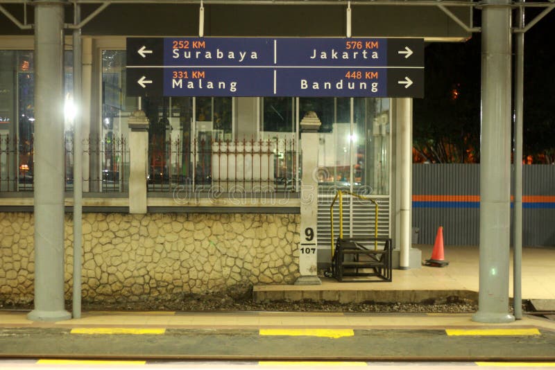 The Atmosphere at the Solo Balapan Train Station in Central Java ...