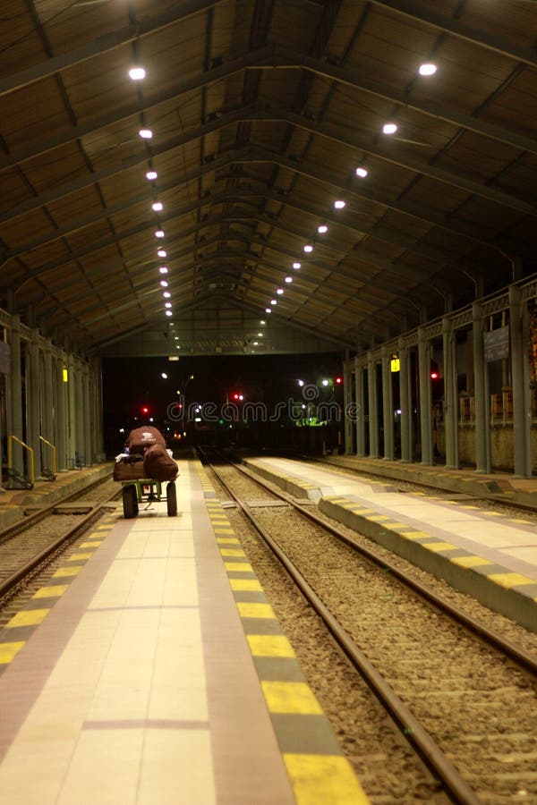The Atmosphere at the Solo Balapan Train Station in Central Java ...