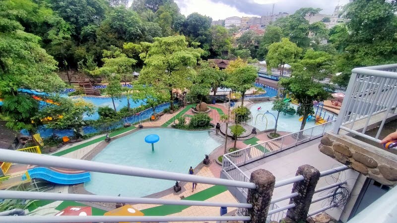 The Atmosphere of the Swimming Pool in the Recreation Park in the ...