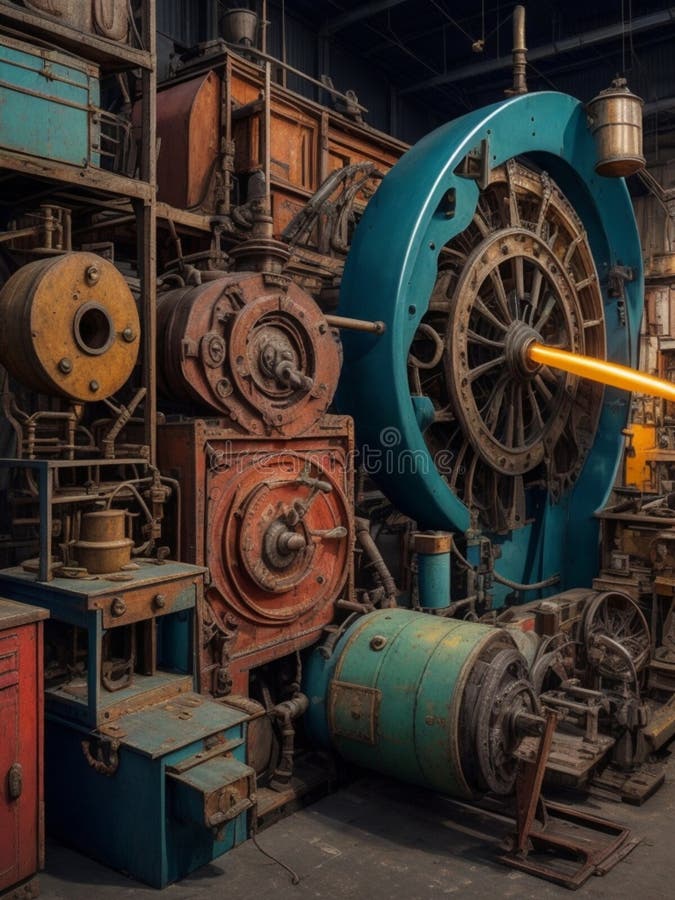 The Atmosphere of a Warehouse with Old and Ancient Machines Left Over ...