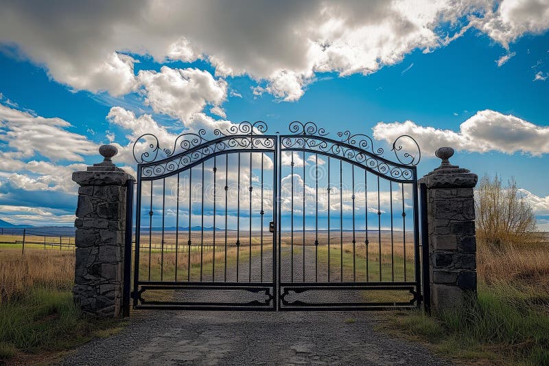 Atmospheric Arched Gate Surreal Sky. Generate Ai Stock Photo - Image of ...