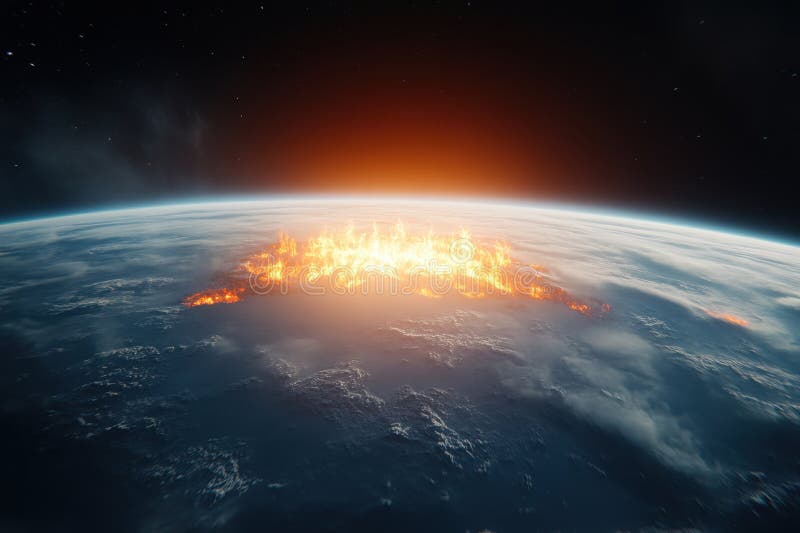 Atmospheric Changes Depicted in CGI Visualization Stock Illustration ...