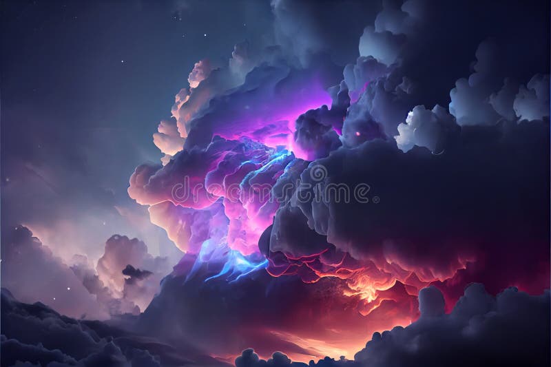 Atmospheric Clouds.Stormy Art Sky with Dramatic Clouds from an ...