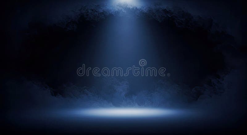 Atmospheric Deep Indigo Fog Layer with a Highlighted Center Creating a ...