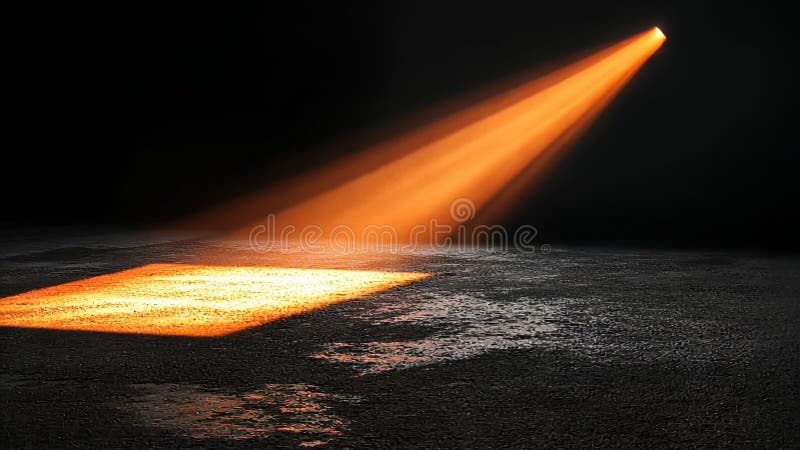 Atmospheric Light Beam on Dark Floor in Minimalist Setting Stock ...
