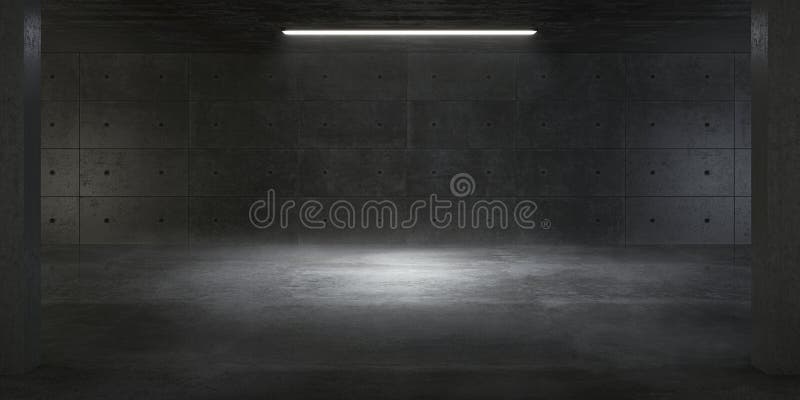 Atmospheric Light in the Modern Futuristic Underground Showroom with a ...