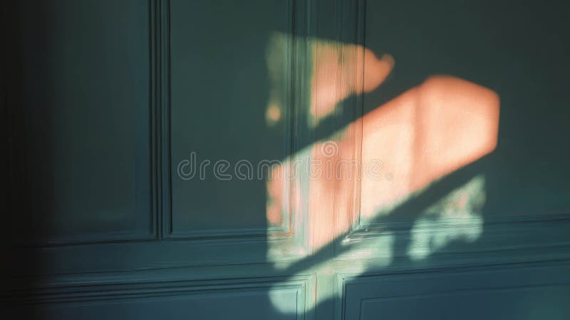 Atmospheric Light and Shadow on Textured Wall with Molding Stock ...