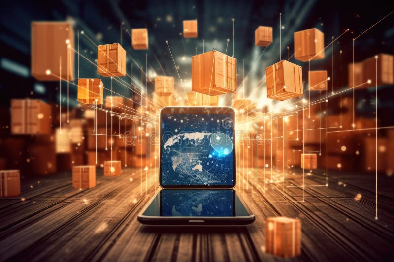 Moment that Illustrates the Magic of Online Shopping. Generative AI ...