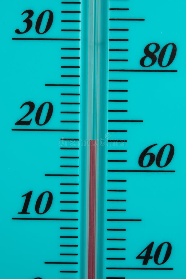 Atmospheric Plastic Meteorology Thermometer Isolated on White ...