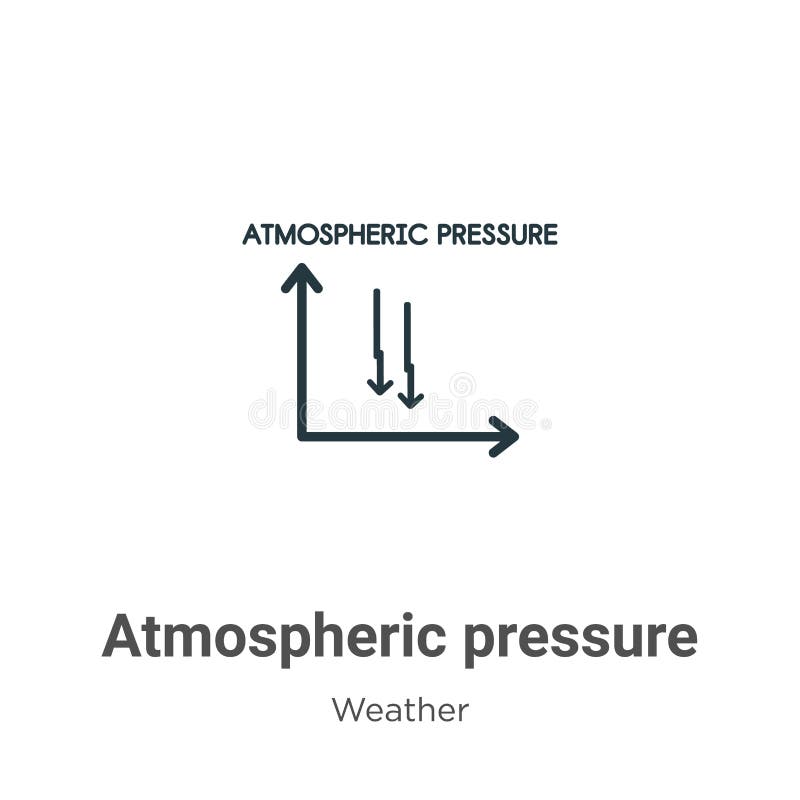 Atmospheric Pressure Outline Vector Icon. Thin Line Black Atmospheric ...