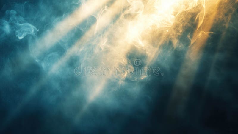 Atmospheric Smoke Texture with Dramatic Warm and Cool Light Beams Stock ...