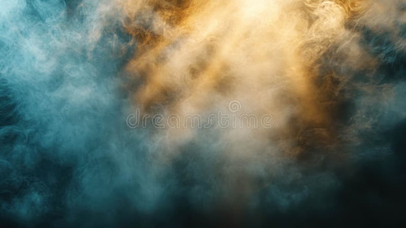 Atmospheric Smoke Texture with Dramatic Warm and Cool Light Beams Stock ...