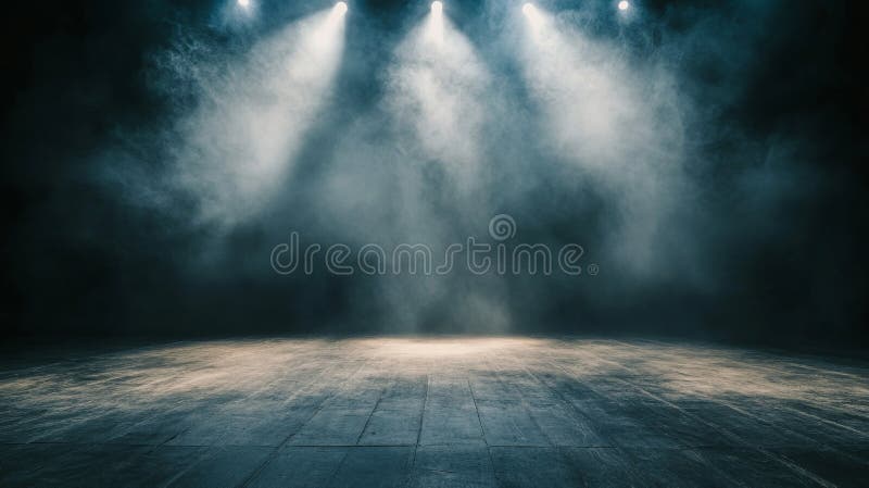 Atmospheric Stage with Dramatic Spotlights Illuminating for a ...