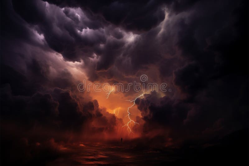 Atmospheric Turmoil the Sky in Turmoil, Displaying a Dramatic Storm ...