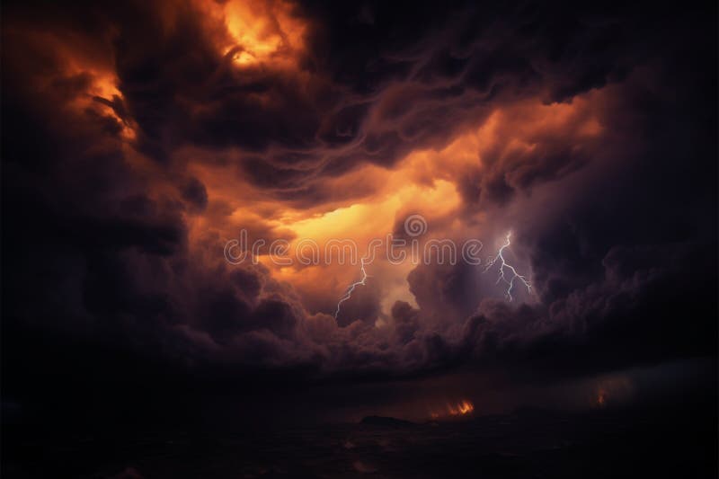 Atmospheric Turmoil the Sky in Turmoil, Displaying a Dramatic Storm ...