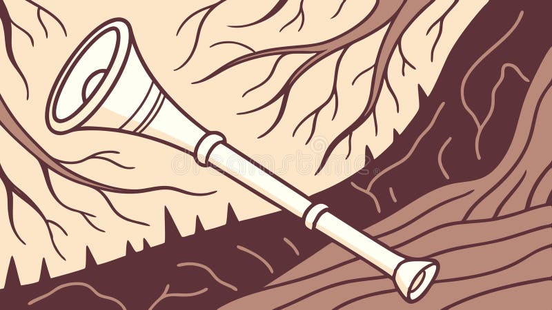 Mystical Horn Instrument in a Forest with Bare Trees Vector ...