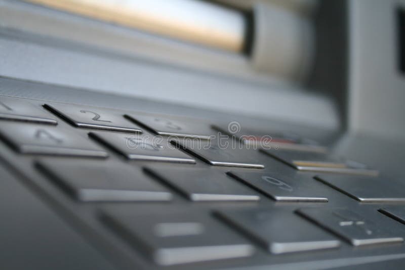 ATMs keyboard stock image. Image of automated, metal, cash - 5203153