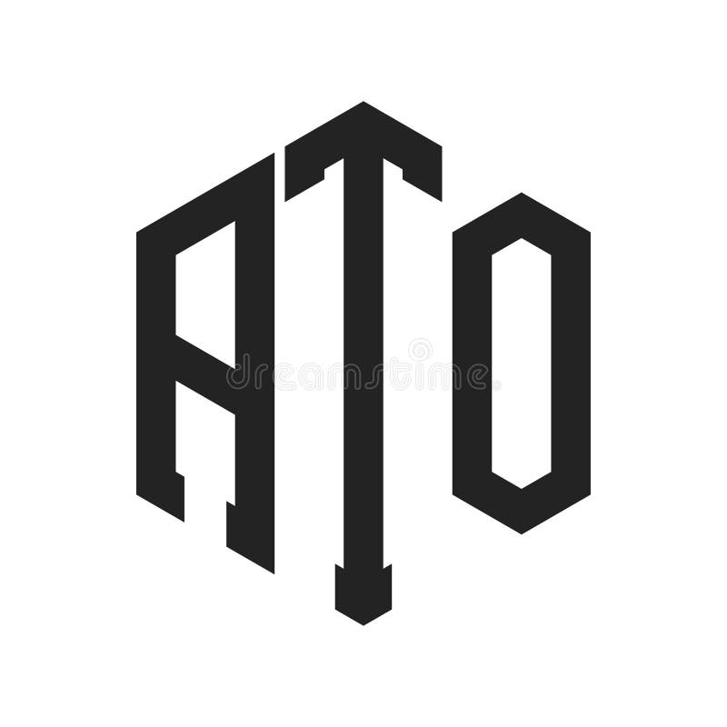 ATO Logo Design. Initial Letter ATO Monogram Logo Using Hexagon Shape ...