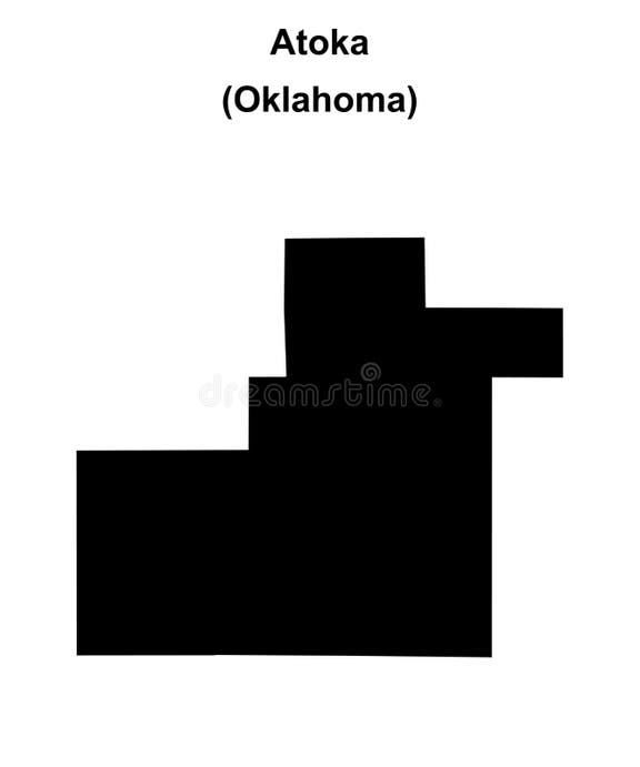 Atoka outline map stock vector. Illustration of design - 361751693