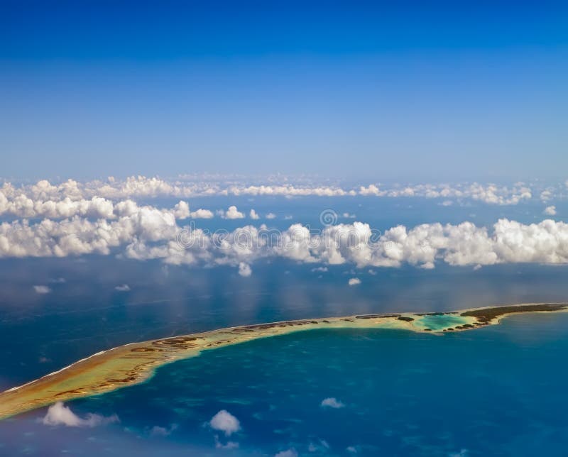 A Sunset Over Ocean and Mountain. Polynesia. Tahiti, with a Retro ...