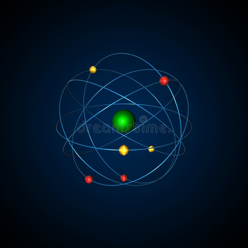 Atom stock vector. Illustration of proton, door, research - 3886590