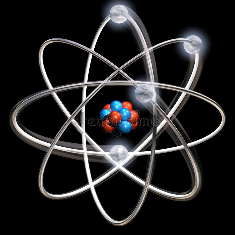 Bohr-Modell Des Stickstoff-Atoms Mit Proton, Neutron Und Elektron Stock ...