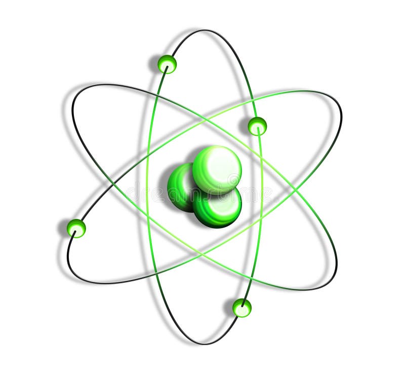 Green Atom stock vector. Illustration of fuel, icon, nucleus - 13978077