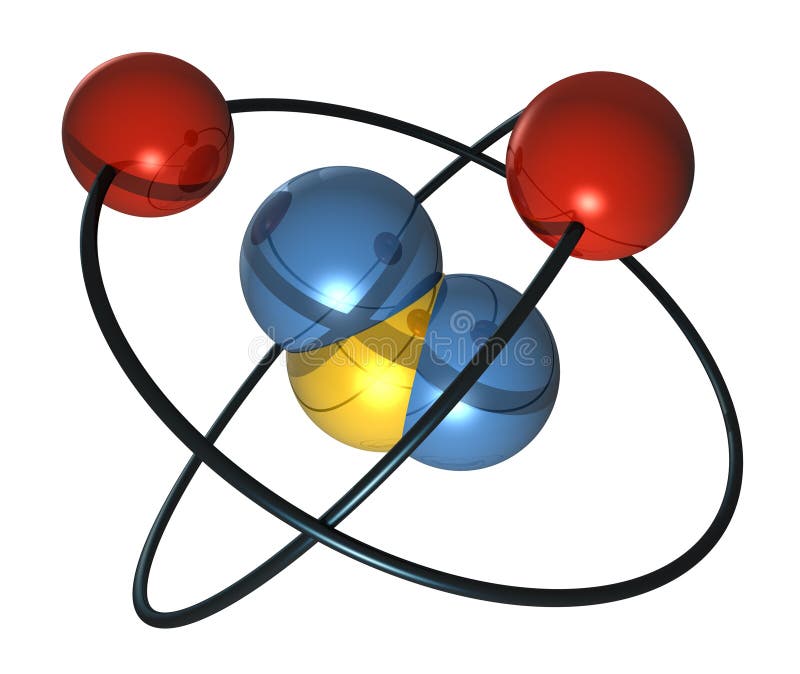 Atom-3 stock illustration. Illustration of particle, molecule - 19503247