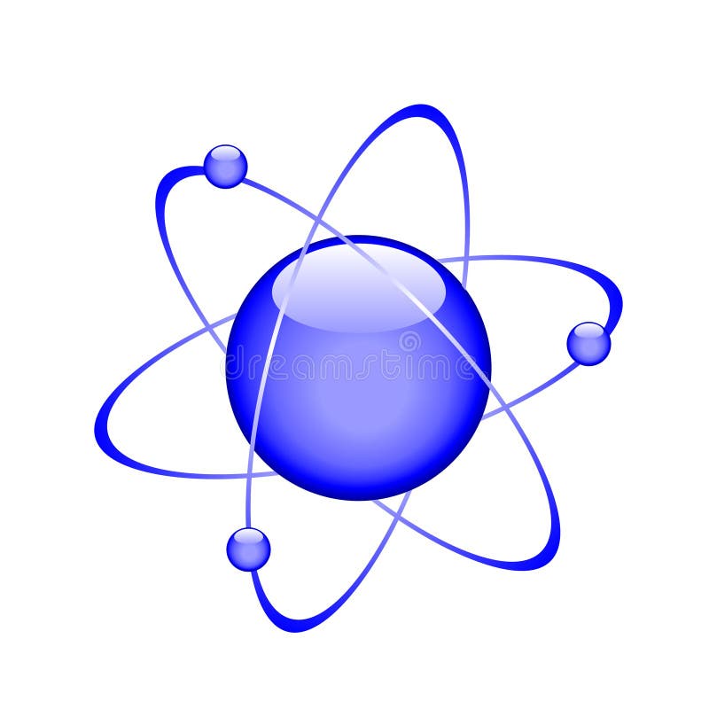 Atom stock vector. Illustration of energy, electron, blue - 9283473