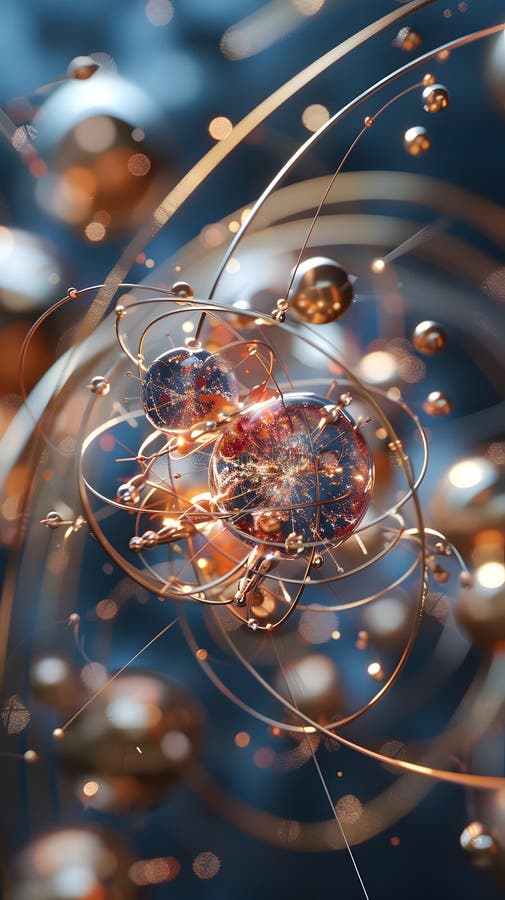 Atom Abstrac Background, Molecular Science Background Image and Atomic ...