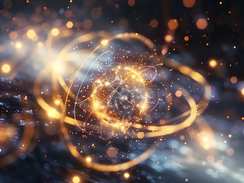 Atom Abstrac Background, Molecular Science Background Image and Atomic ...