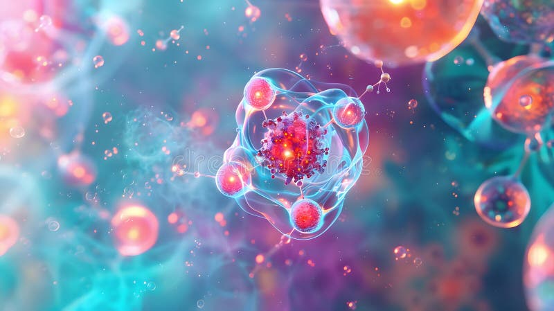 Atom Abstrac Background, Molecular Science Background Image and Atomic ...