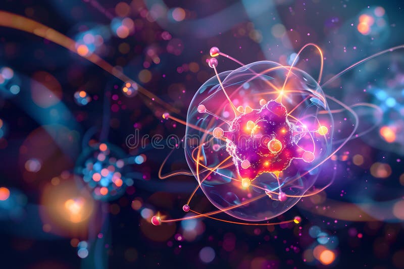 Atom Abstrac Background, Molecular Science Background Image and Atomic ...