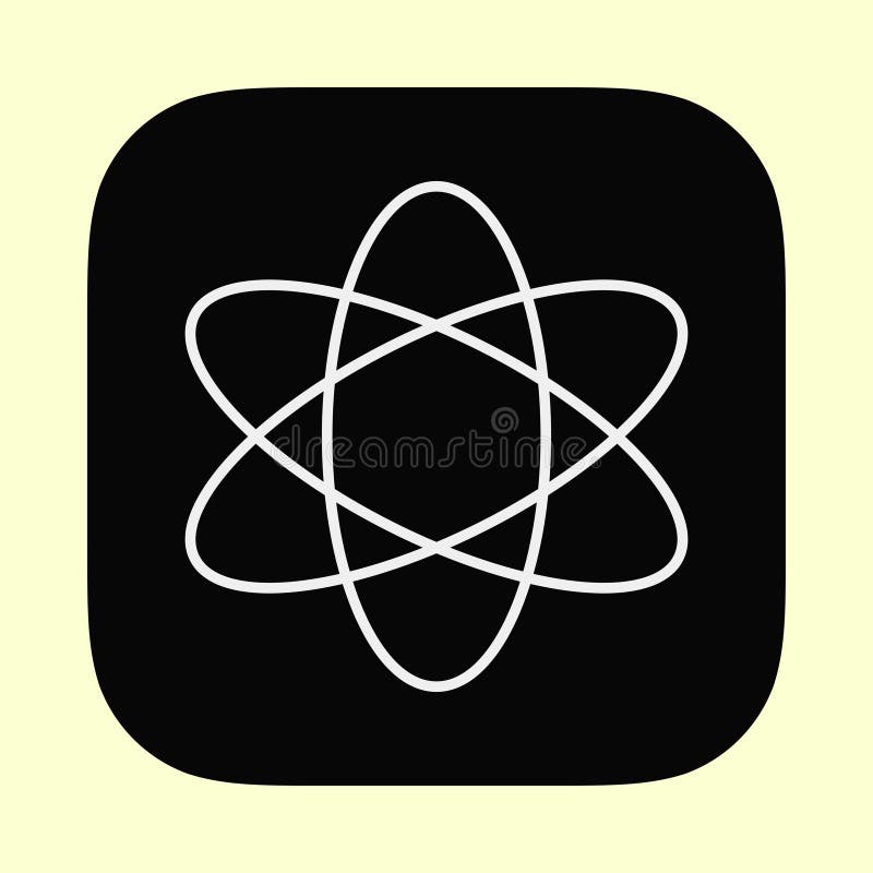 Atom app icon stock vector. Illustration of energy, nuclear - 348987973