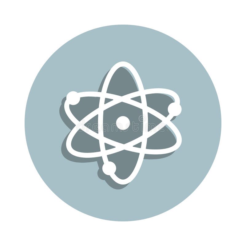 Atom, Atomic Badge Icon. Simple Glyph, Flat Vector of Genetics and ...