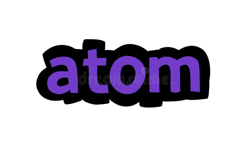 ATOM Background Writing Vector Design Stock Illustration - Illustration ...