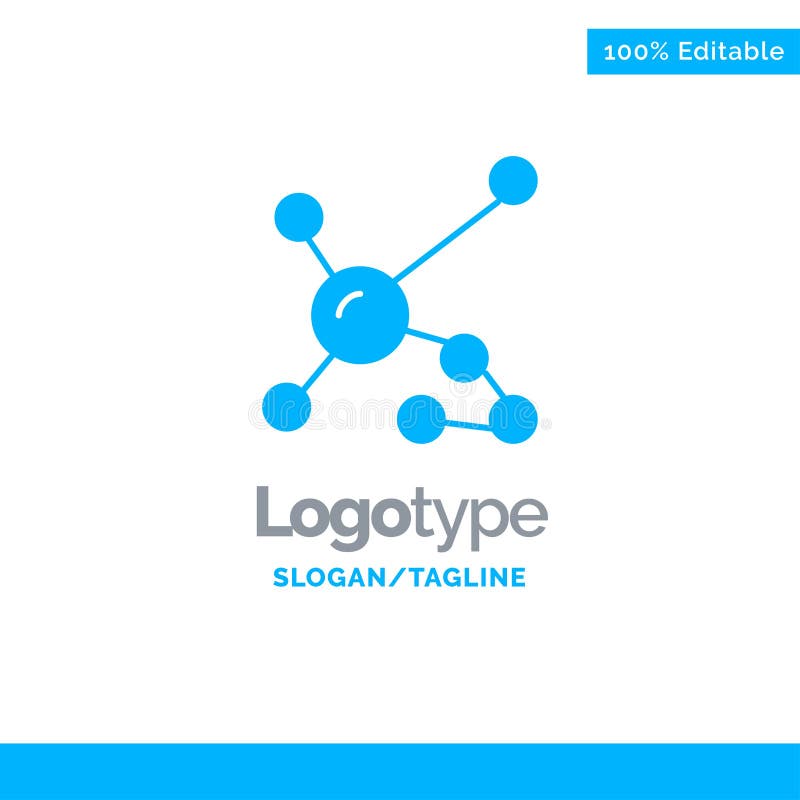 Atom, Biochemistry, Biology, Dna, Genetic Blue Solid Logo Template ...