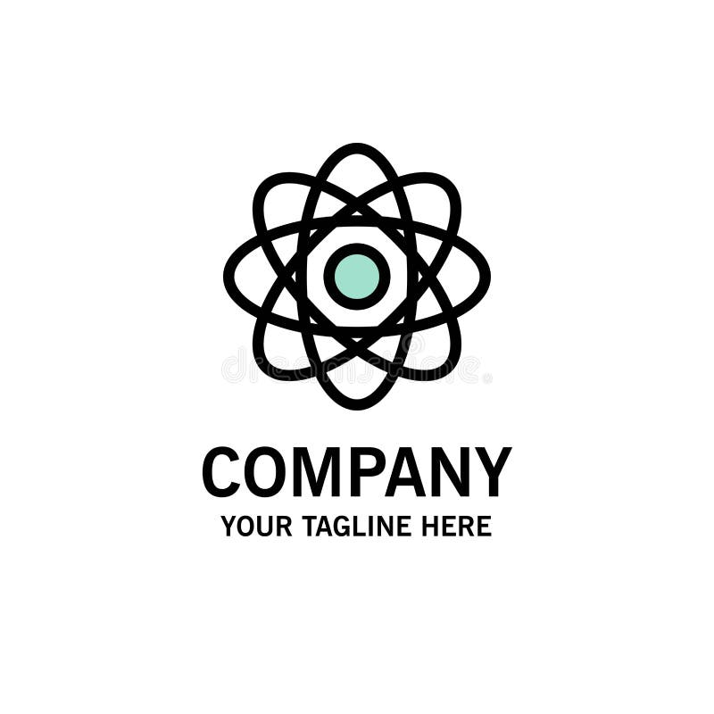 Atom, Biochemistry, Chemistry, Laboratory Business Logo Template. Flat ...