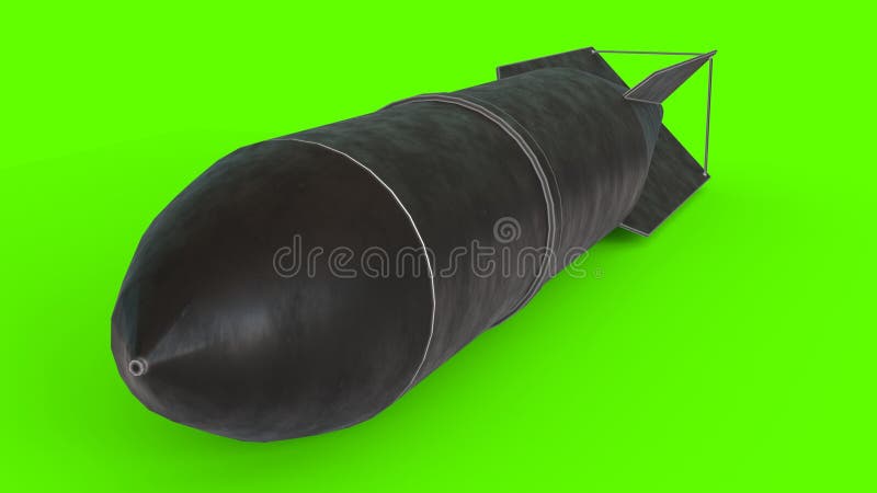 Atom Bomb with Green Background Stock Illustration - Illustration of ...