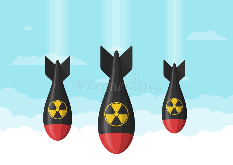 Nuclear War Atom Bombs Falling Sky Stock Illustrations – 13 Nuclear War ...
