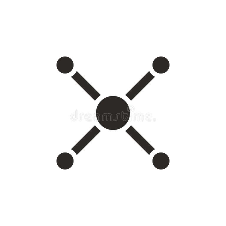 Atom, Atom Bond Icon - Vector. Simple Element Illustration from UI ...