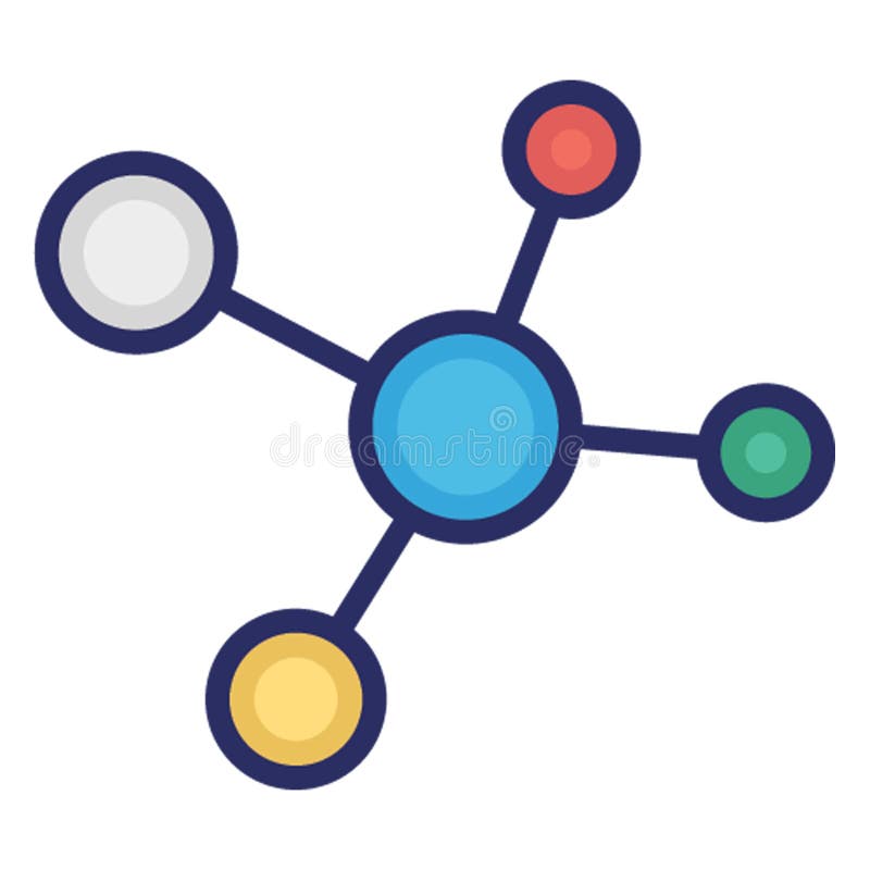 Atom, Atom Bond Isolated Vector Icon Which Can Easily Modify or Edit ...