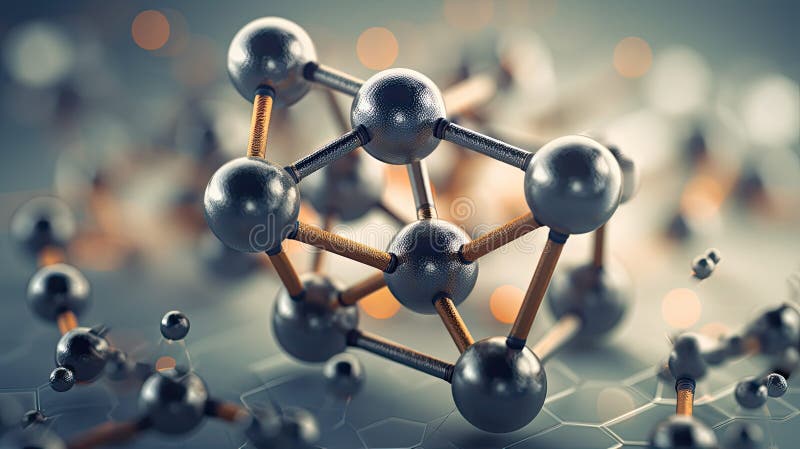 Atom carbon element stock illustration. Illustration of generated ...